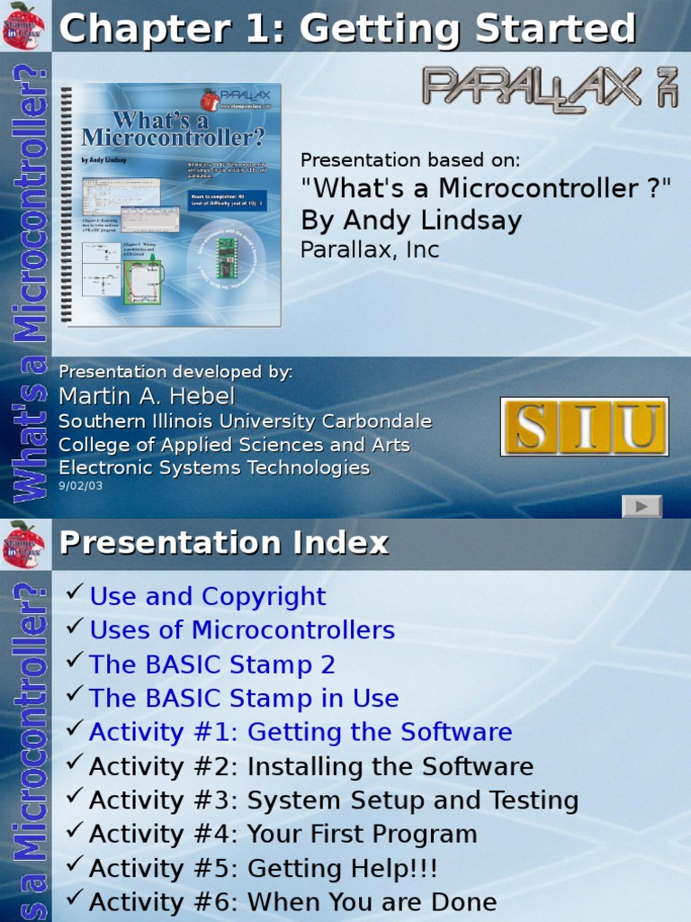 "What's A Microcontroller ?" by Andy Lindsay: Parallax, Inc | PDF ...