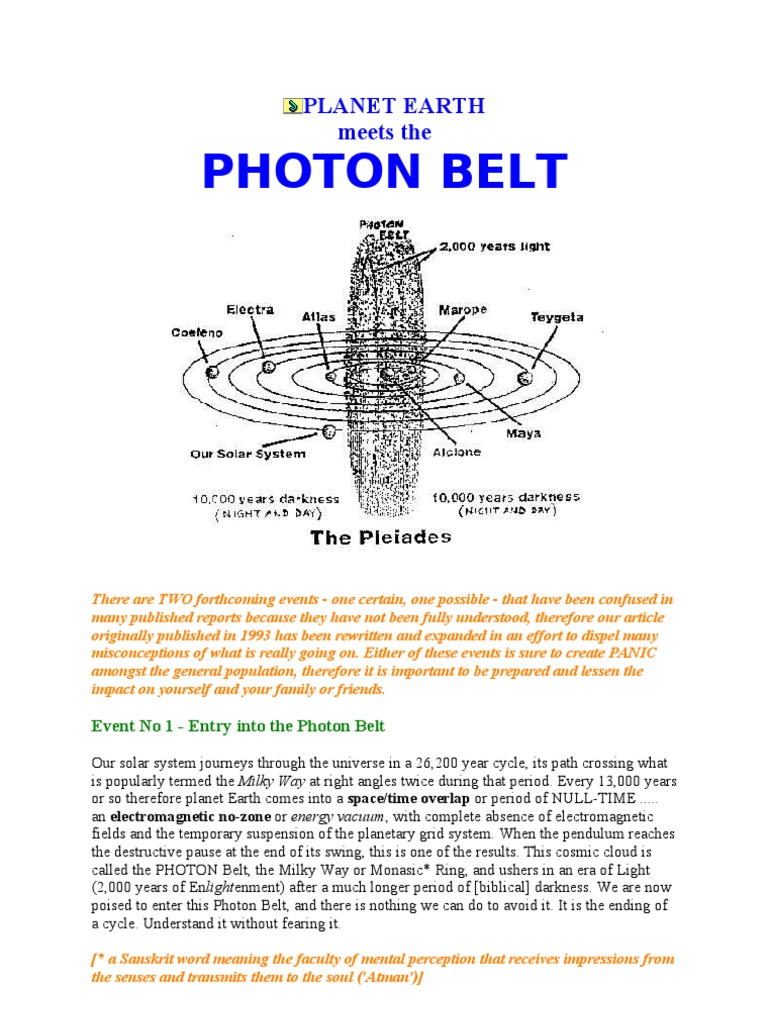 Photon Belt: Planet Earth Meets The | PDF | Photon | Light