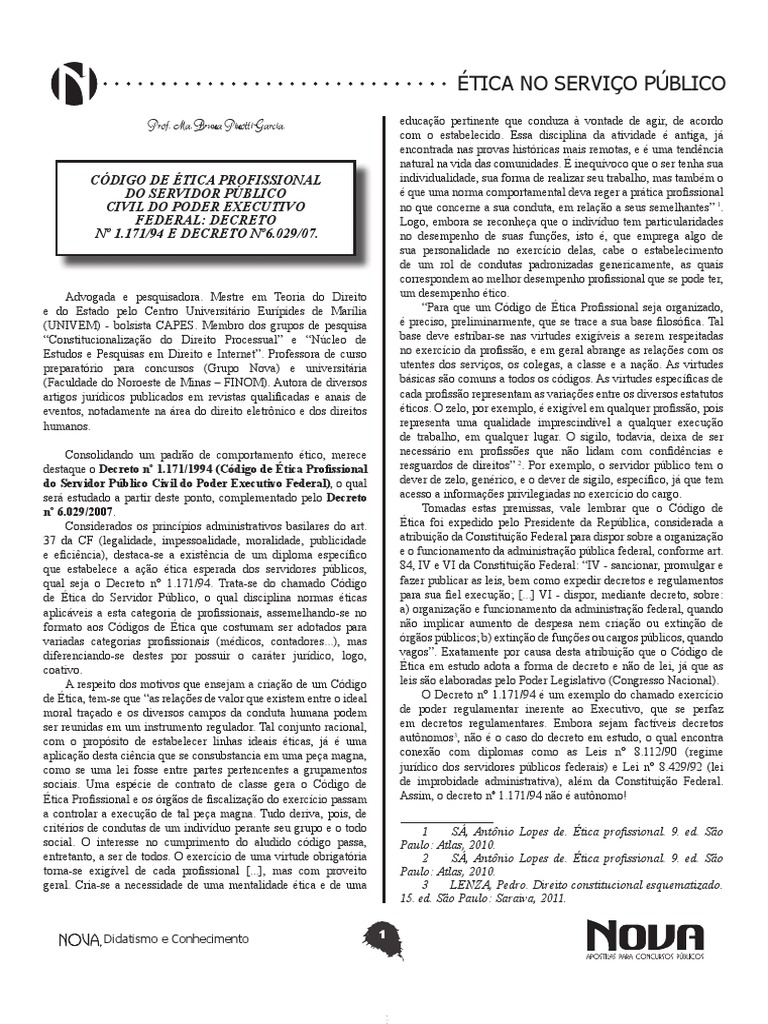 Etica No Serviço Publico Pdf Moralidade Administração Pública
