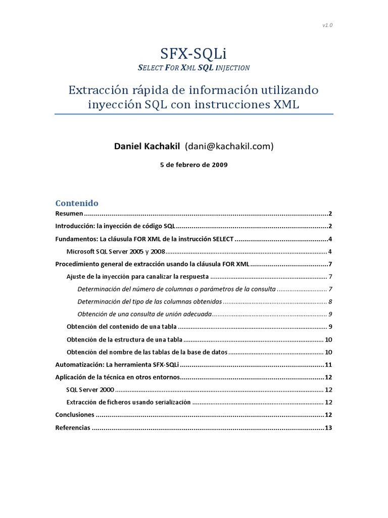 Extraccion Rapida de Informacion Utilzando SQL Inyeccion Con ...