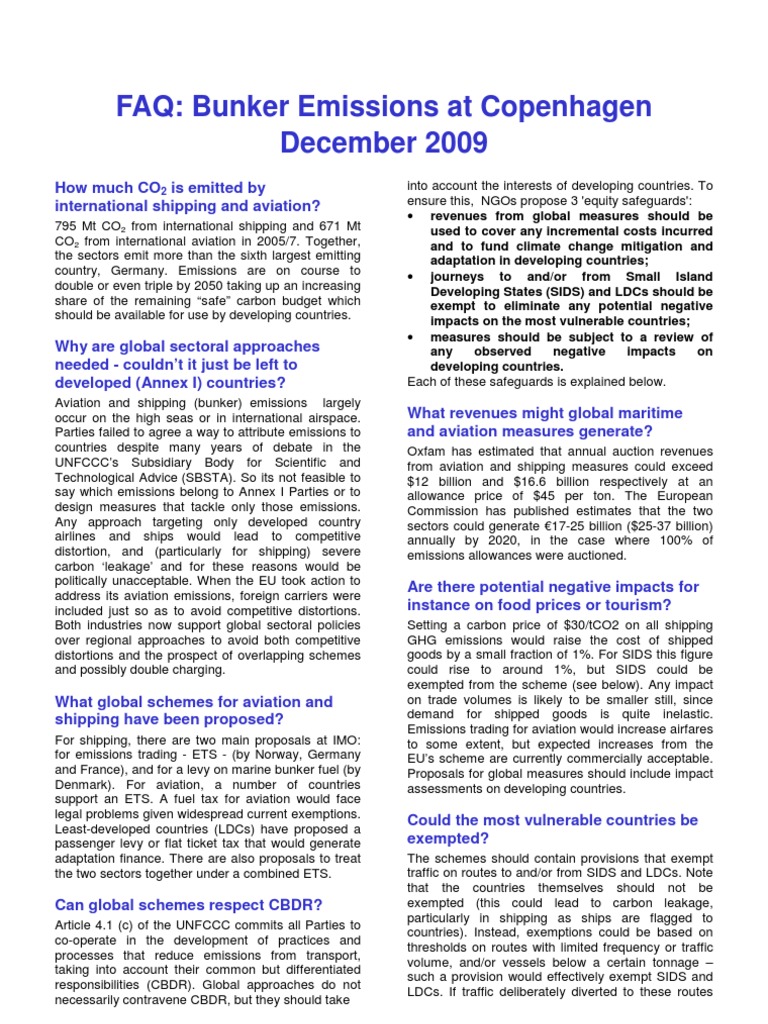 2009 11 Bunkers en Faq | PDF | United Nations Framework Convention On ...