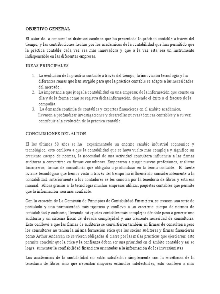 Qué Le Ha Sucedido A La Contabilidad de Richard Mattessich | PDF ...