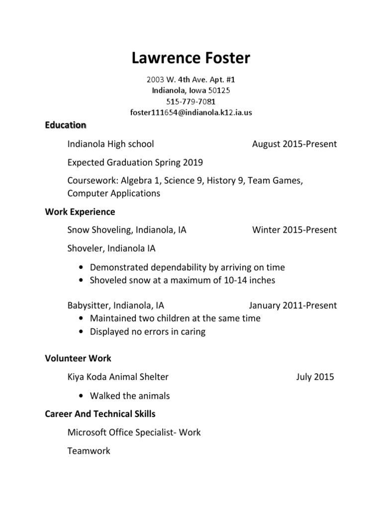 Resume - Foster | PDF | Social Science