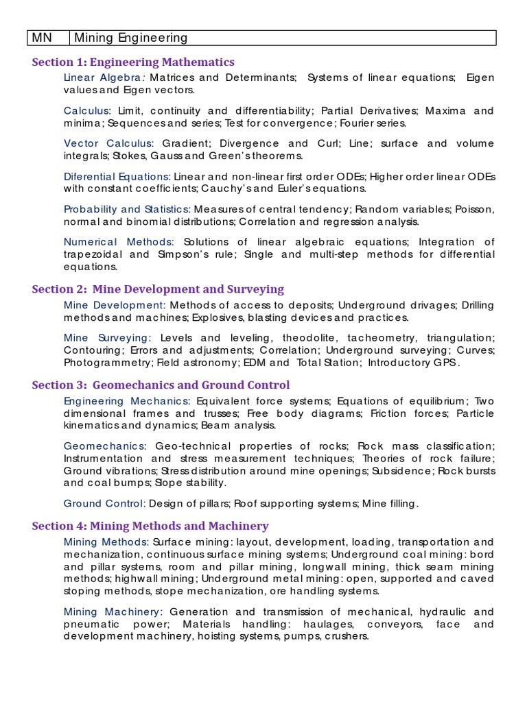 Mining Engineering | PDF | Ordinary Differential Equation | Mining
