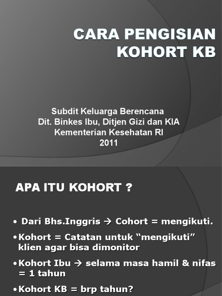 4.cara Isi Kohort KB | PDF