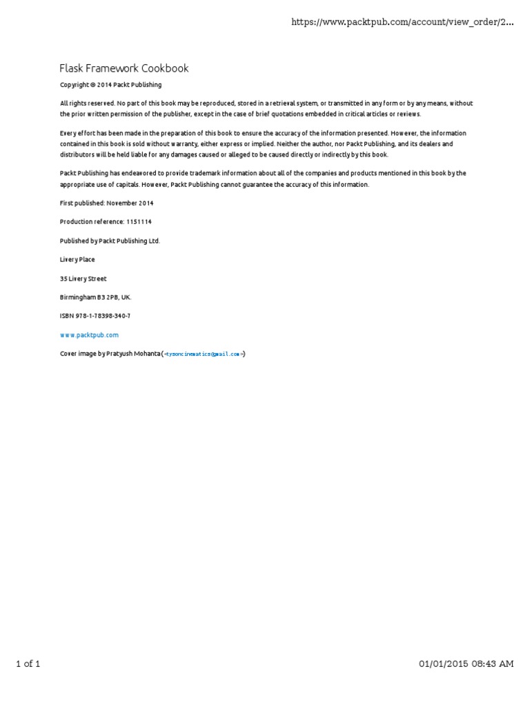 Flask Framework Cookbook PDF | PDF
