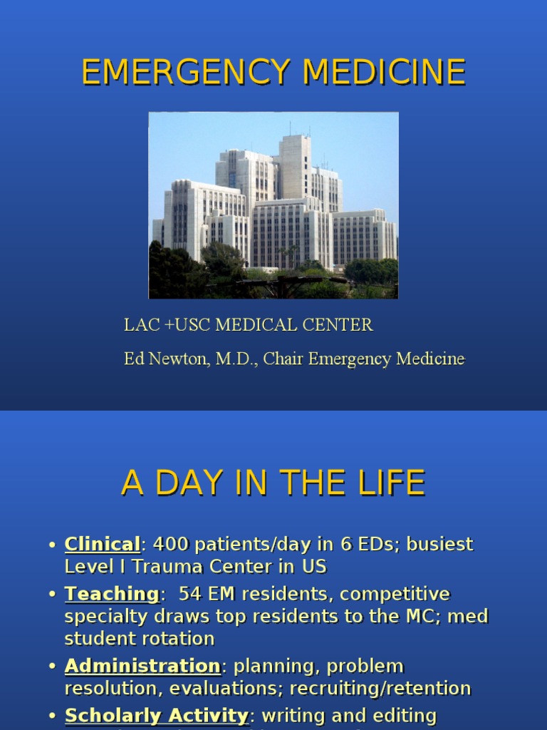 LAC+USC Emergency Department - Presentation of Dr. Edward Newton | PDF ...