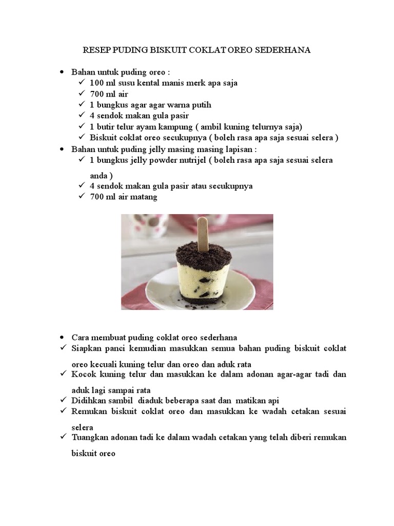 Puding Oreo | PDF