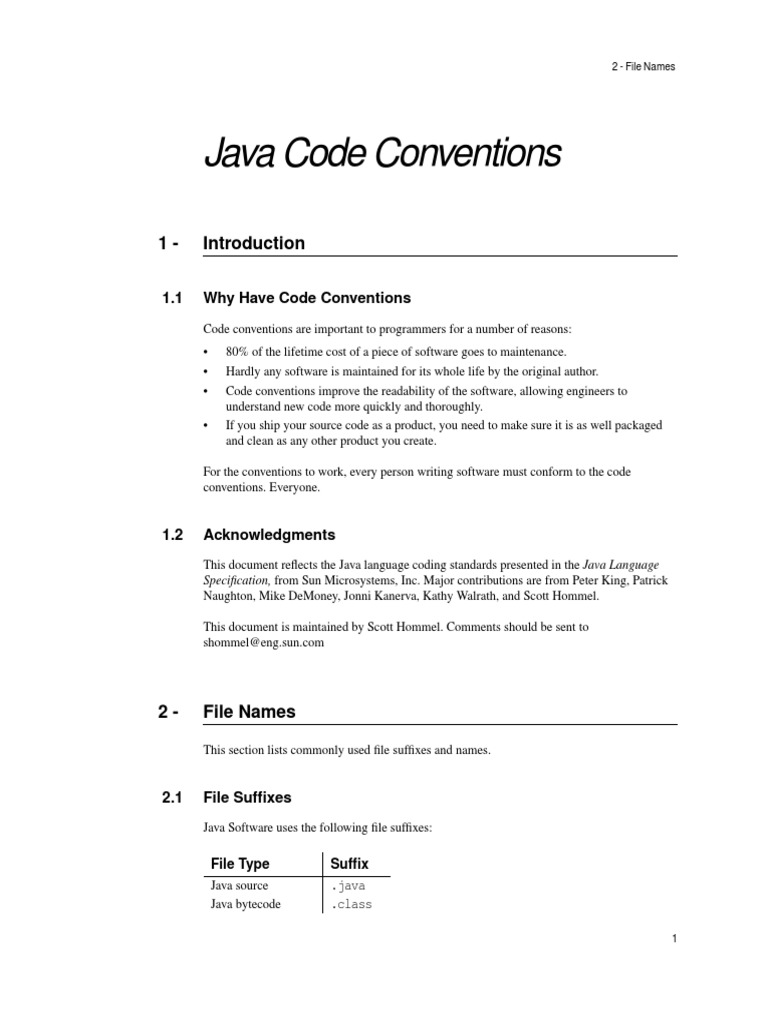 Estandares de Codificacion JAVA | PDF