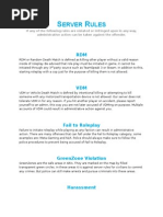 XLANTIS FiveM Rules | PDF | Crimes | Crime & Violence
