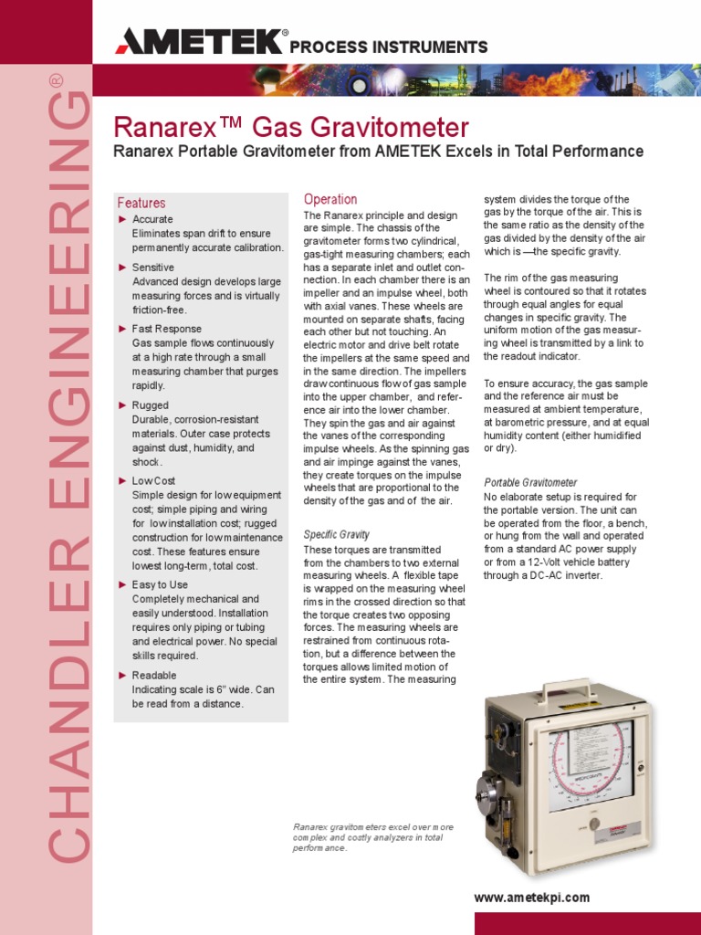 CE Ranarex Gravitometer | Gases | Density