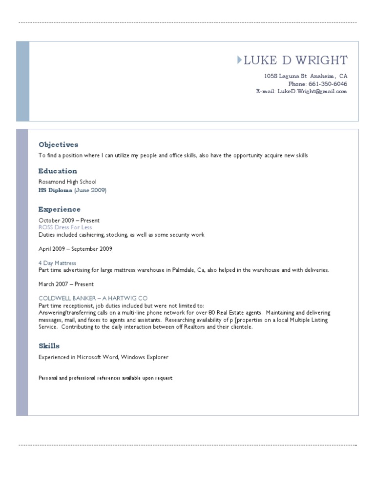 Luke D. Wright - Resume Overview | PDF