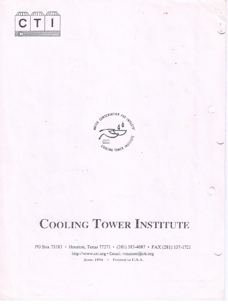 CTI - Recommended Procedure For Air Flow Measurement | PDF