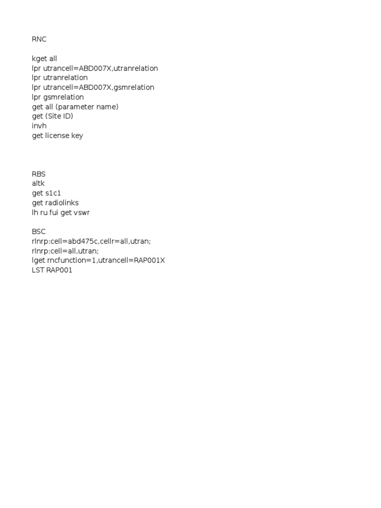 3G Commands in Ericsson | PDF | Broadcast Engineering | Consumer ...