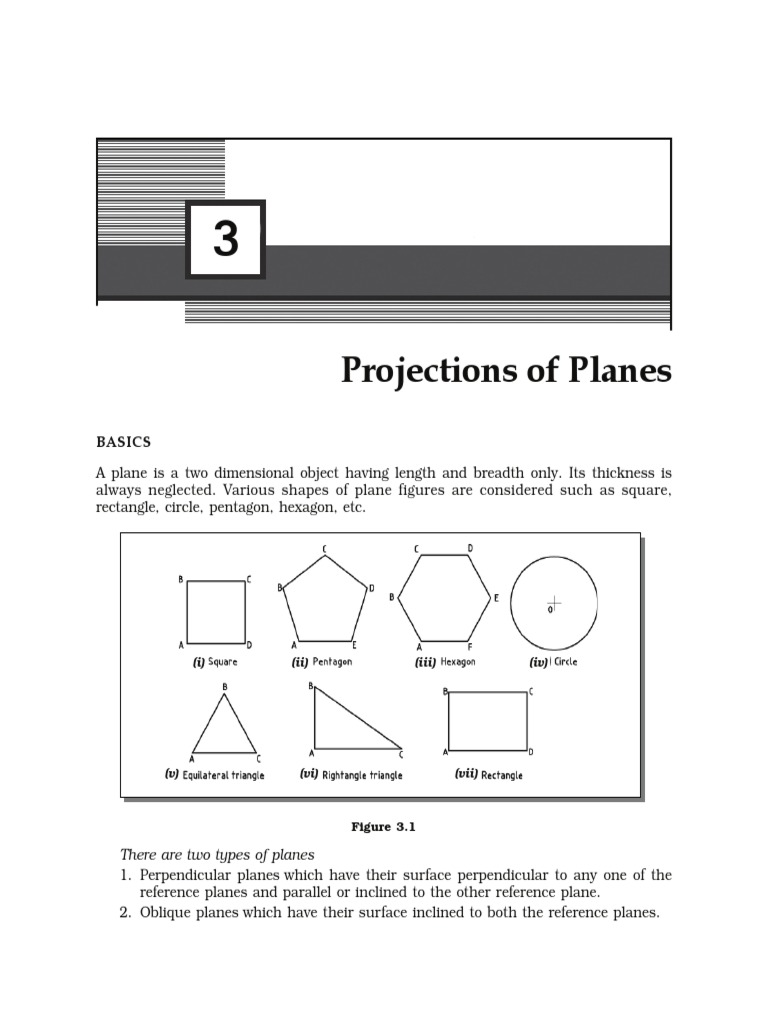 Projections of Plane Shapes in Engineering | PDF | Circle | Ellipse