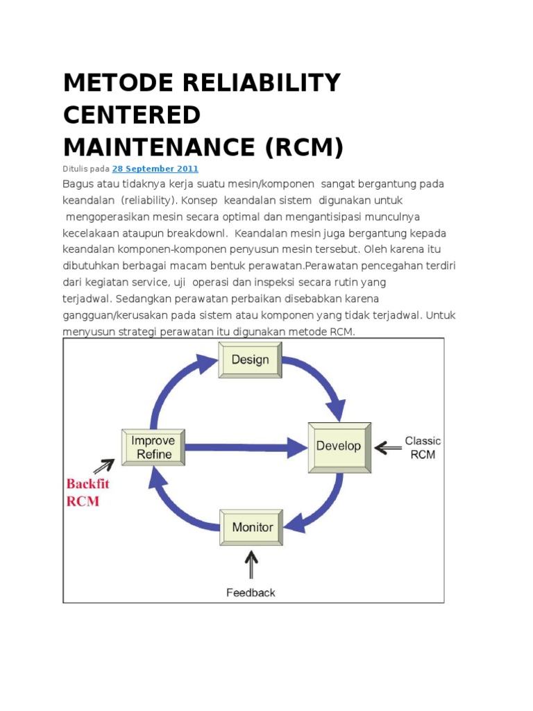 Metode Reliability Centered Maintenance | PDF | Komputer