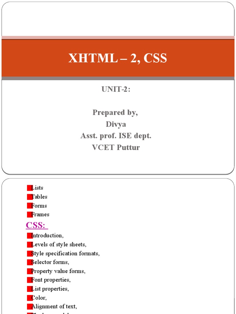 Chapt3 Unit2 | PDF | Html | Cascading Style Sheets