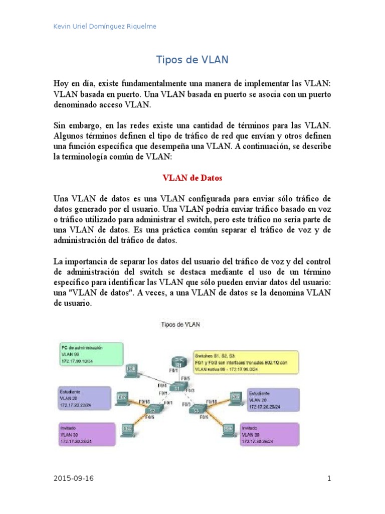 Tipos y Configuración de VLANs | PDF | Arquitectura de internet | Estándares informáticos