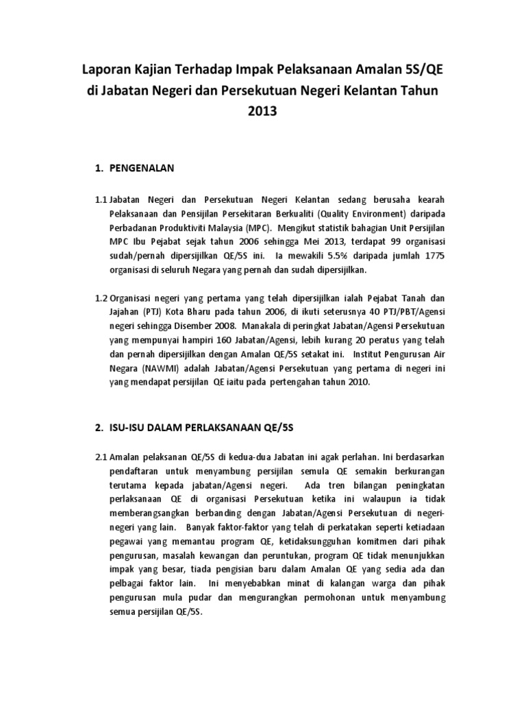 Contoh Kajian Impak | PDF