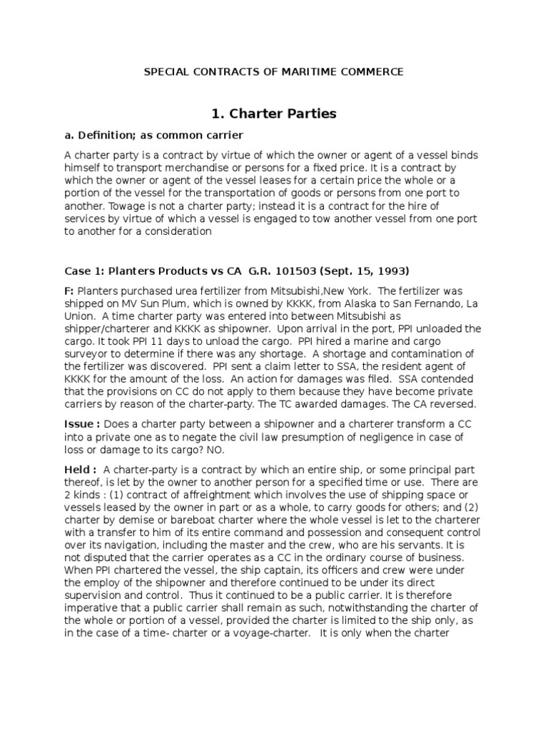 Special Contracts of Maritime Commerce | PDF | Loans | Interest