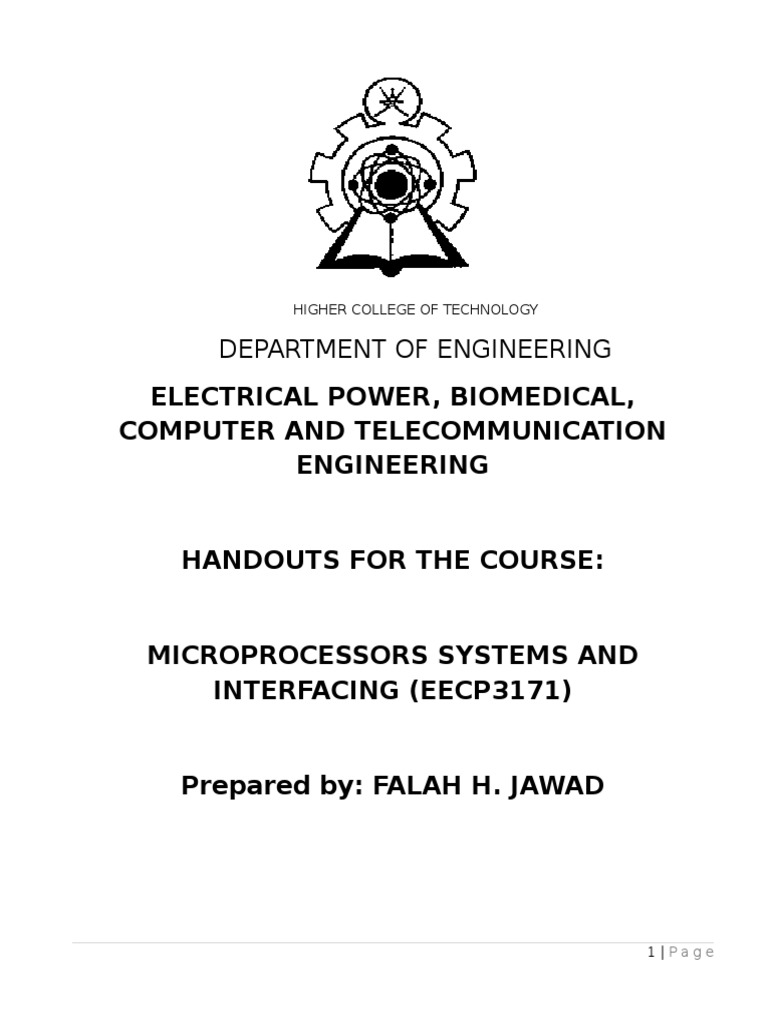 Microprocessor Systems Handouts 2013 | PDF | Microprocessor | Microcontroller
