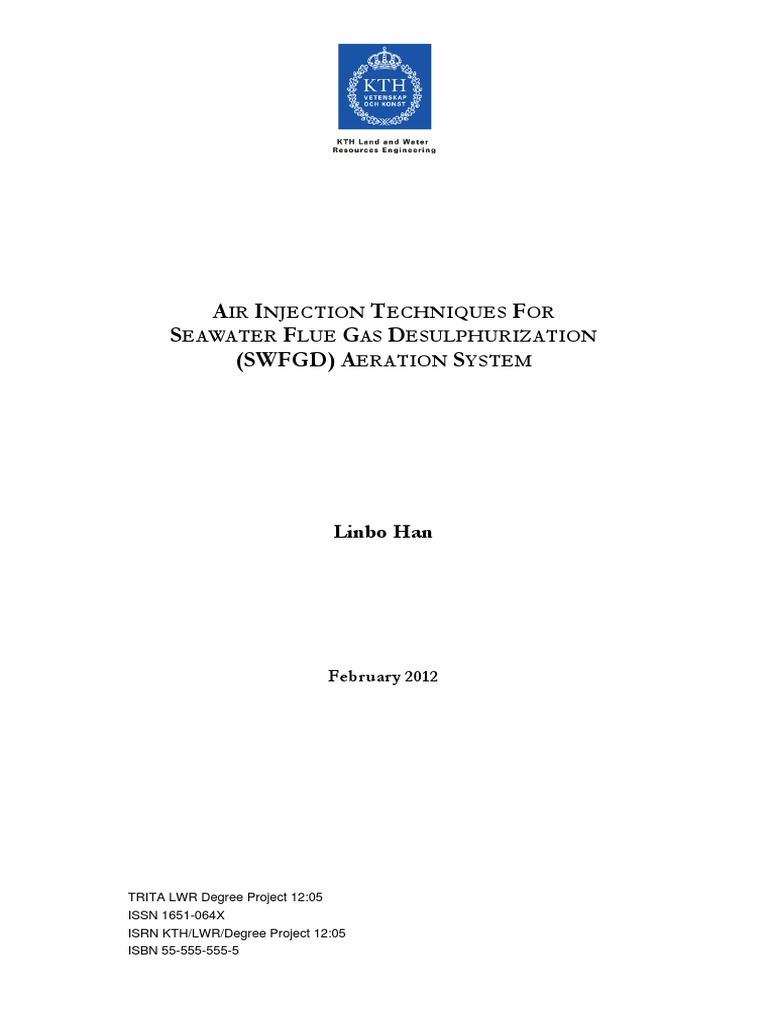 Air Injection Techniques For Sea Water FGD PDF | PDF