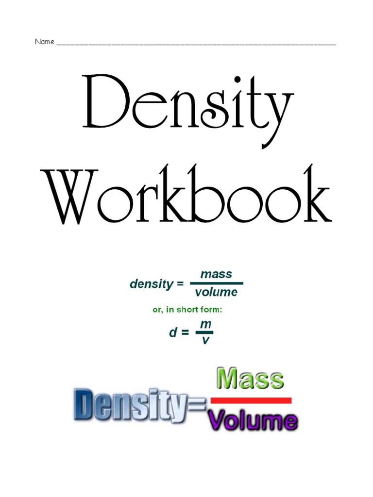 Density Work Book | Download Free PDF | Buoyancy | Density