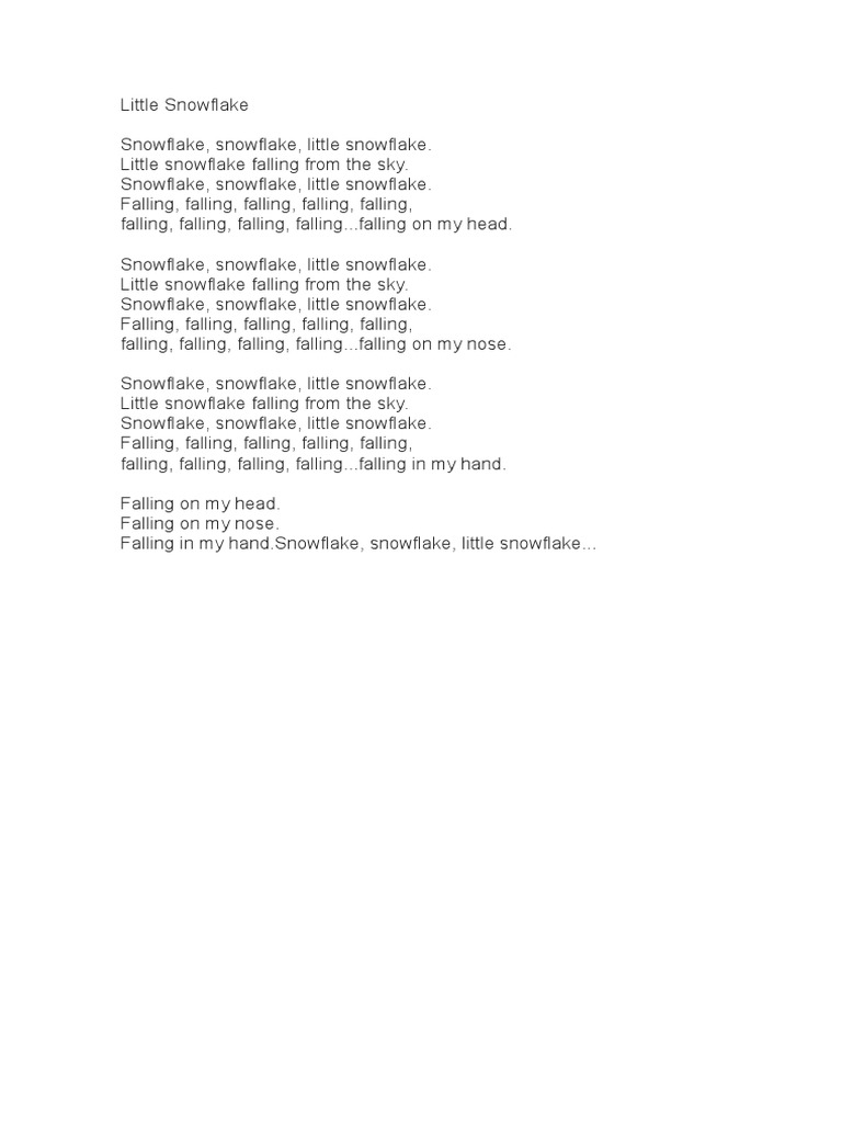 Little Snowflake | PDF