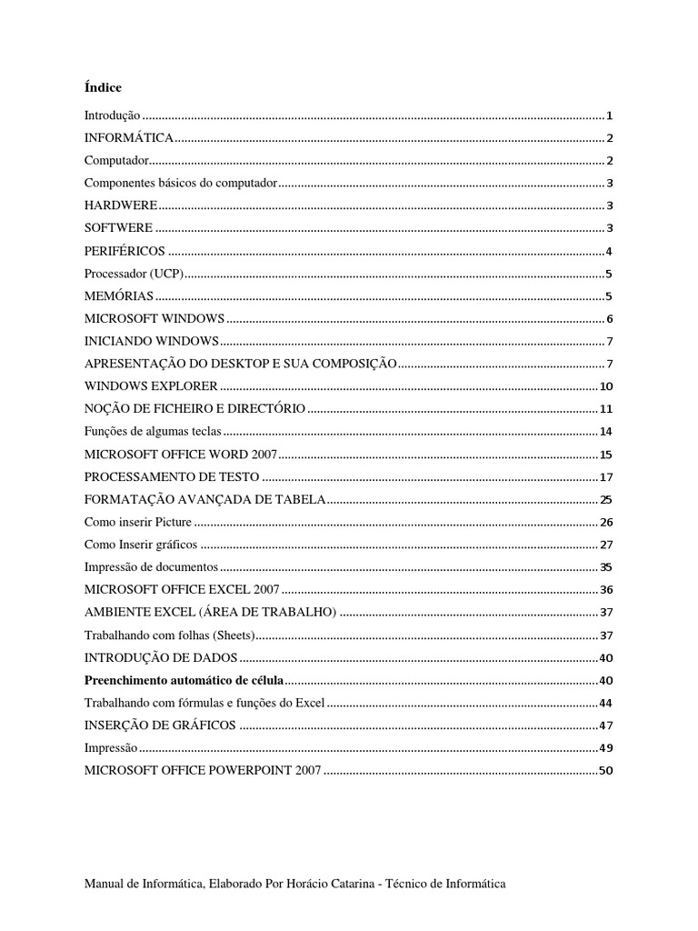 Manual de Informatica Basica | PDF | Microsoft Windows | Armazenamento de dados de computador