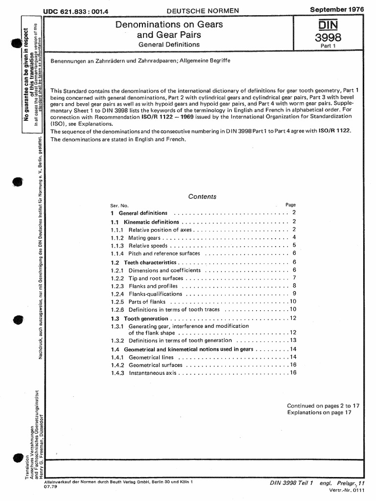 DIN-3998 Part 1 | PDF