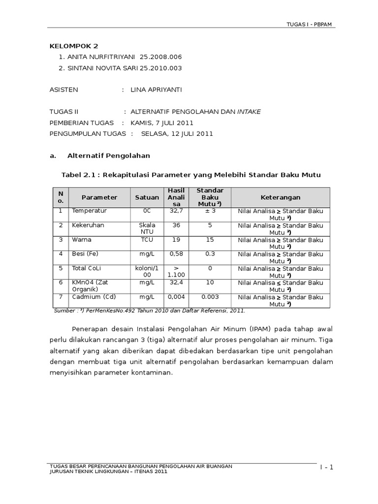 WTP (Water Treatment Plant) | PDF
