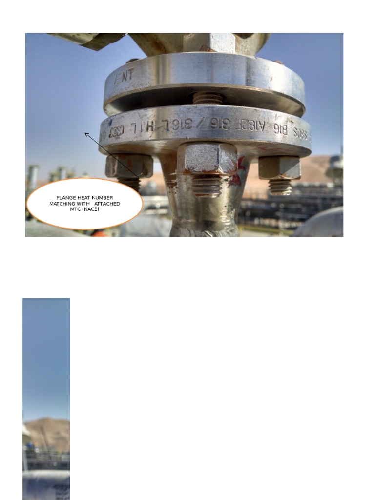 Flange Heat Number Matching With Attached MTC (Nace) | PDF