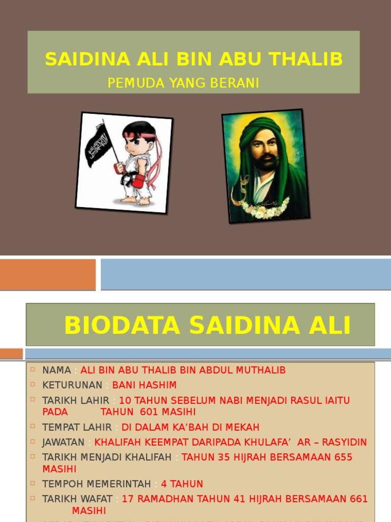 Saidina Ali Bin Abu Thalib | PDF