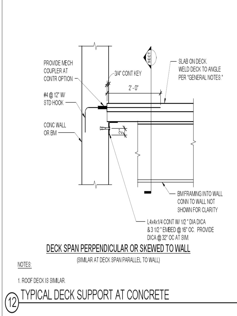 Typical Deck Edge | PDF | Beam (Structure) | Column