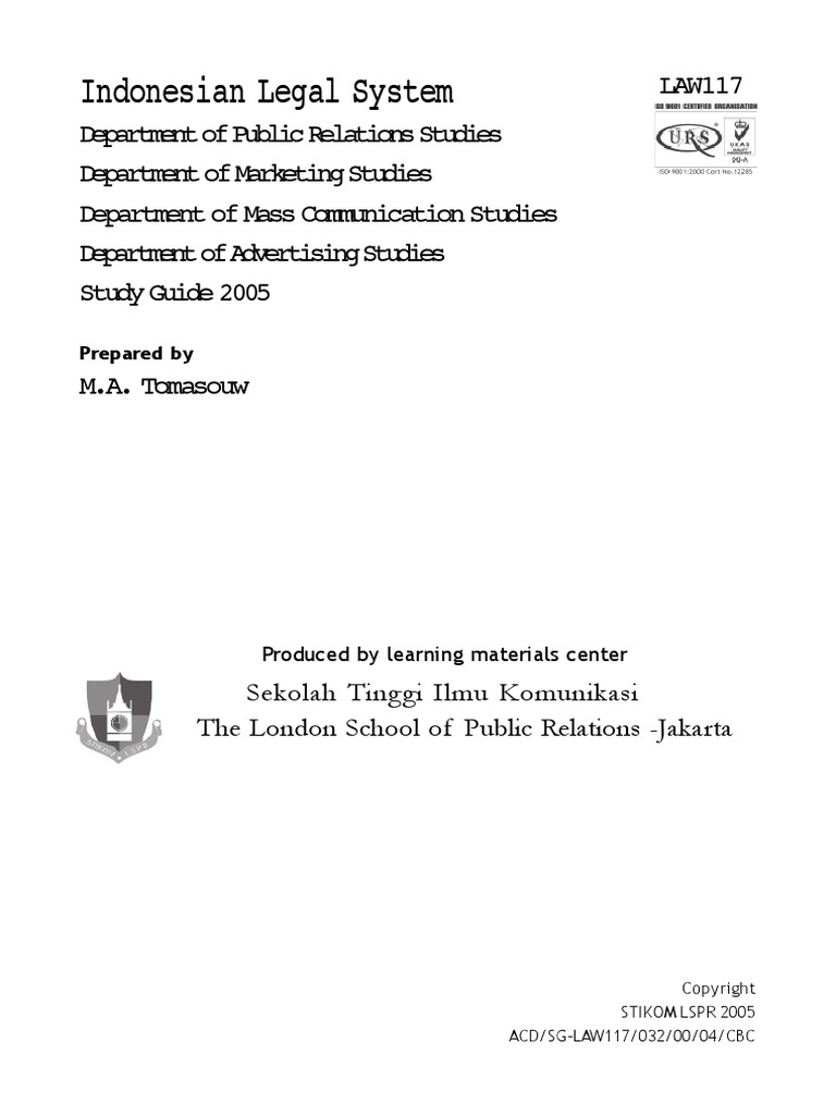 SG Indo Legal System | PDF