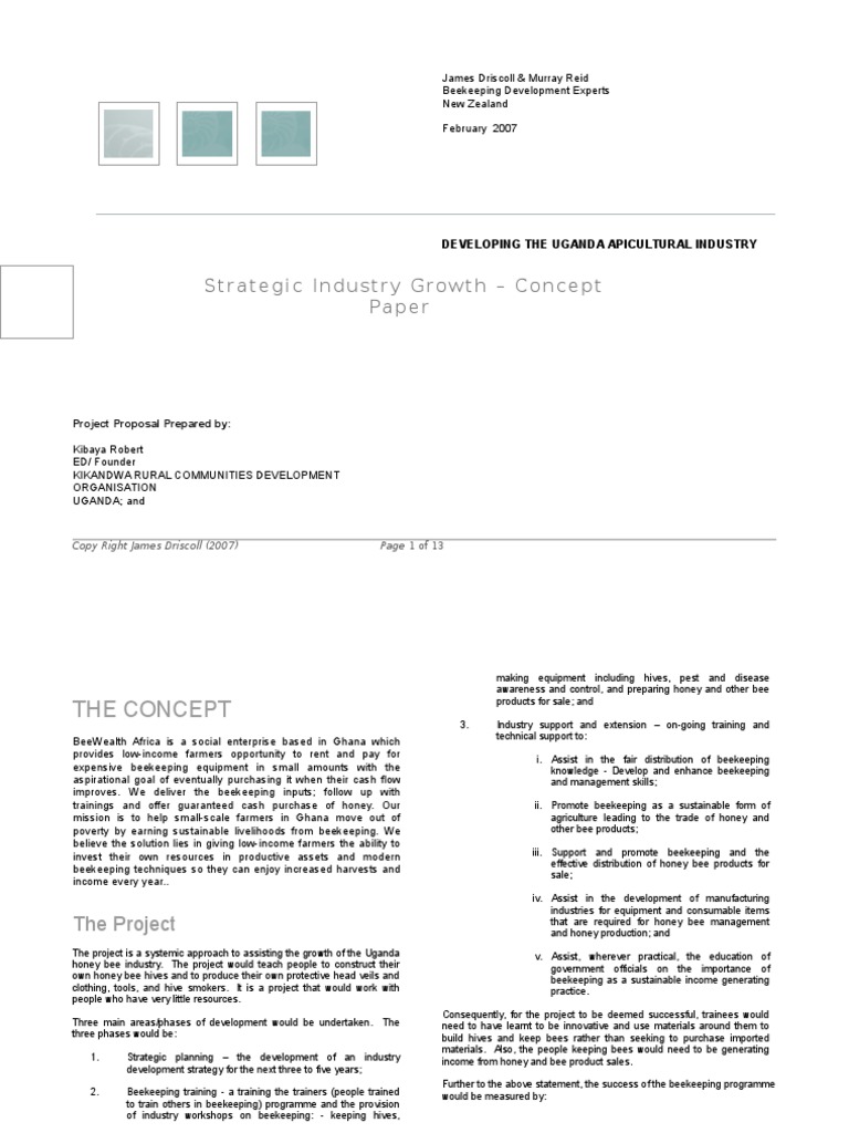 Uganda Beekeeping Development Proposal | PDF | Beekeeping | Honey Bee