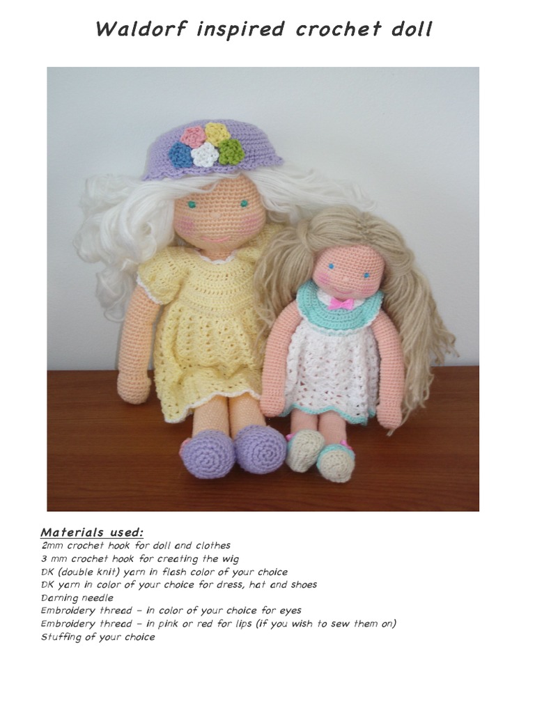 Waldorf Inspired Doll - Amigurumi | Download Free PDF | Crochet | Yarn