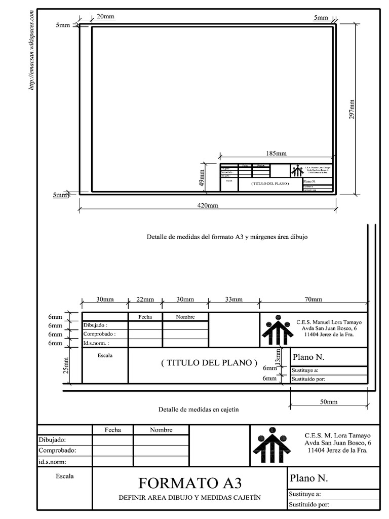 Medidas Formato A3 + Cajetin | PDF