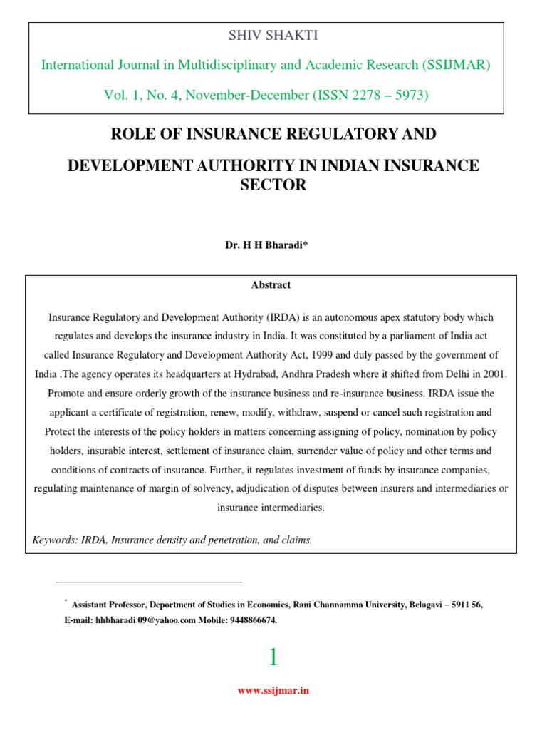 Role of Irda | PDF
