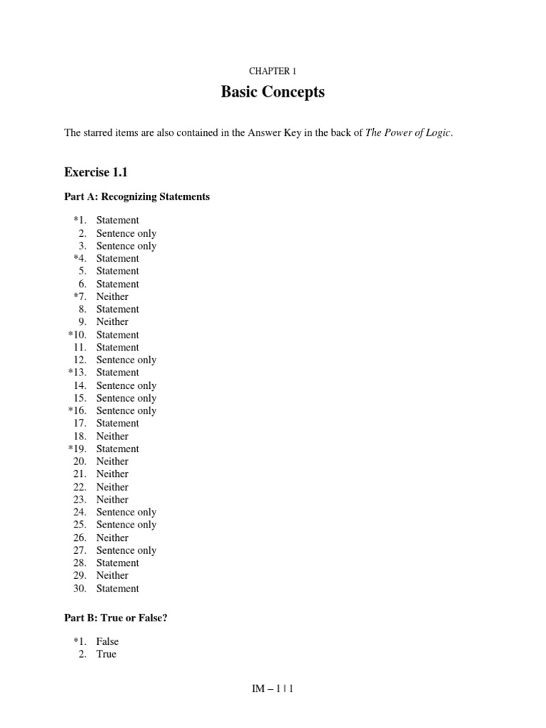 The Power of Logic Chapter 1 Solutions | PDF | Logical Consequence | Logic