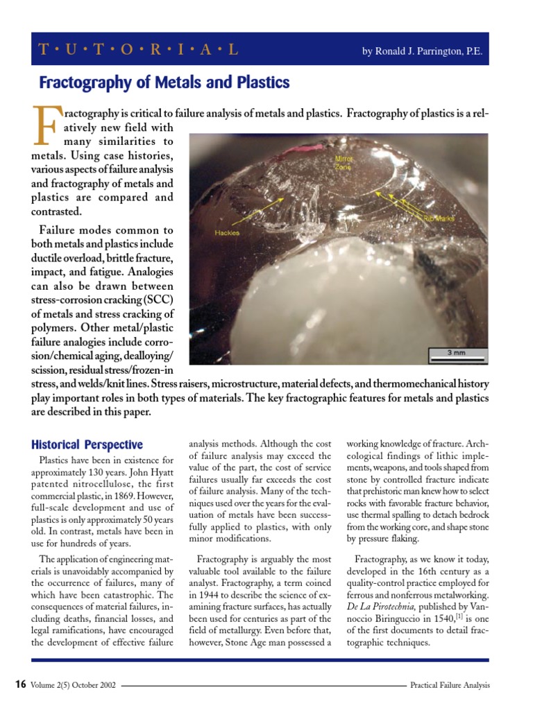 Fractography of Metals and Plastics | Fracture | Fracture Mechanics