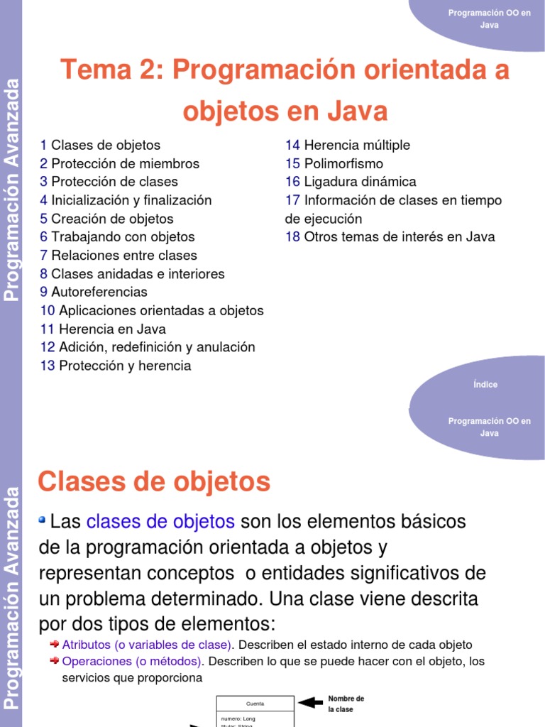 Programacion Orientada A Objetos En Java Pdf Java Lenguaje De Programación Objeto