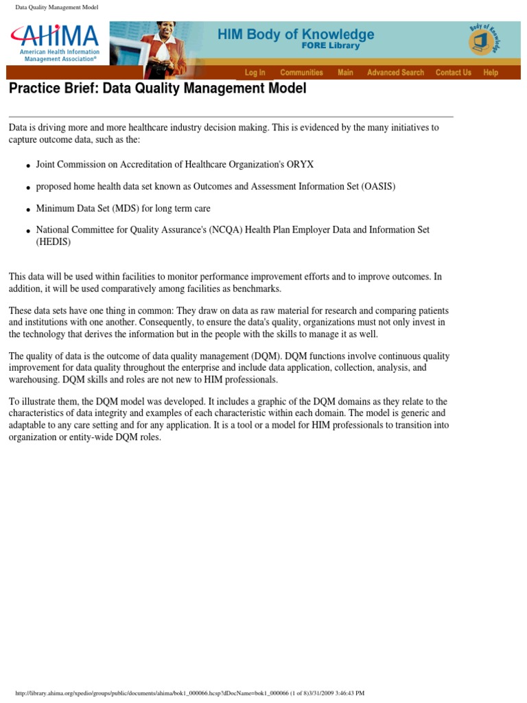 Data Quality Management Model | PDF | Data Quality | Data