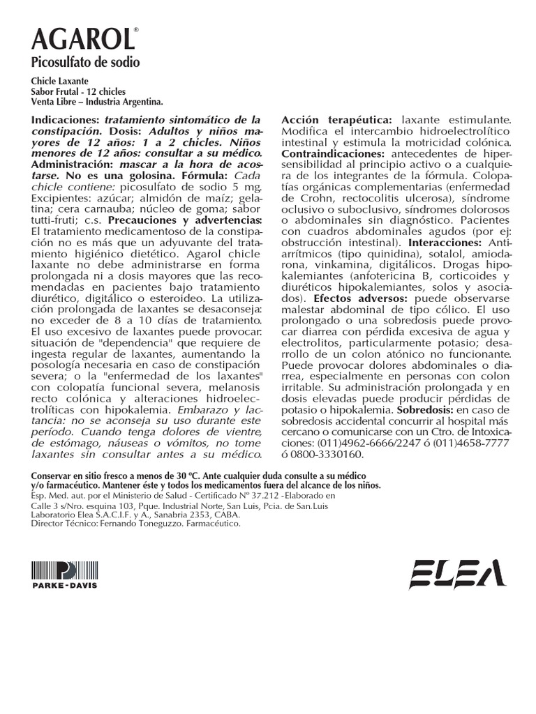 Agarol Chicles | PDF | Síndrome del intestino irritable | Medicina CLINICA