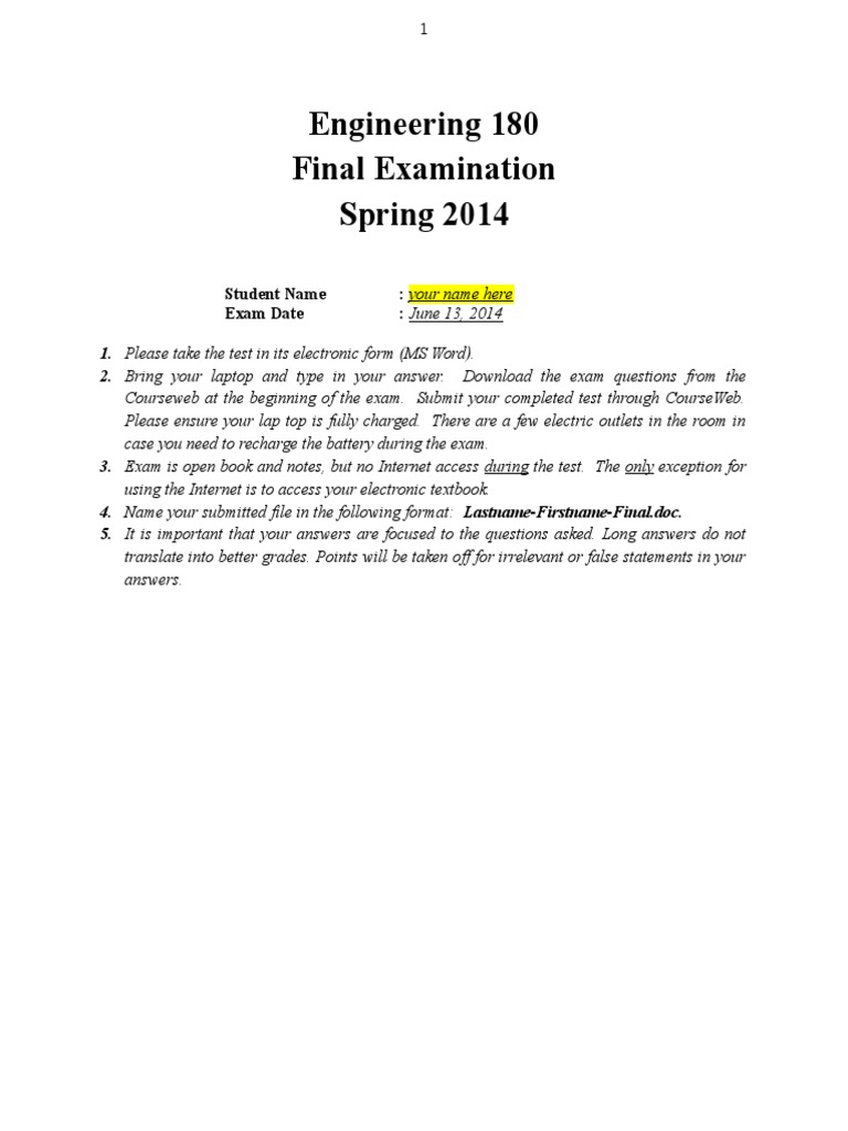 Example Final Exam 2014 | Download Free PDF | Forward Error Correction ...