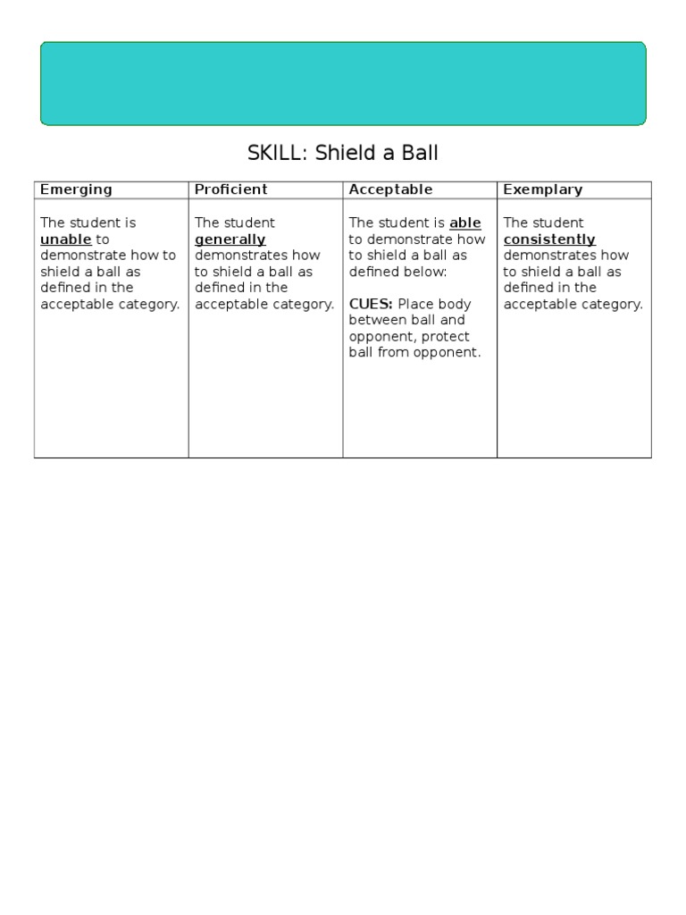 Gopher Skill Assessment Unit 4 - 4-5 - Shield A Ball | PDF | Career ...