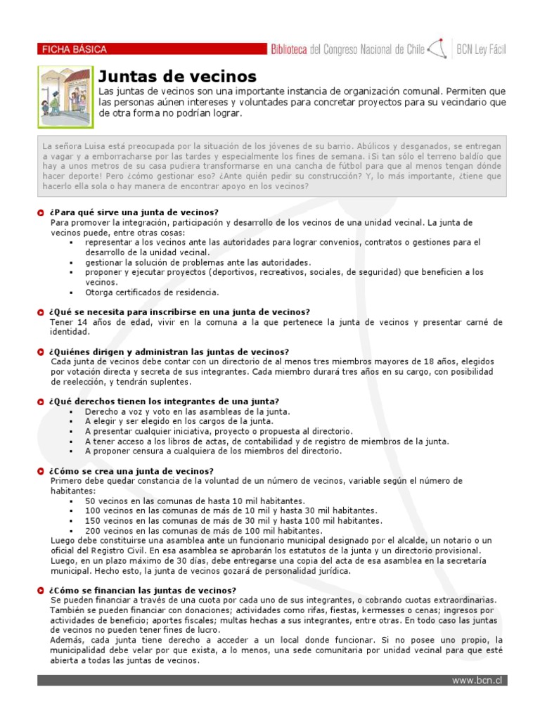 Ficha_Juntas de Vecinos | Política | Gobierno