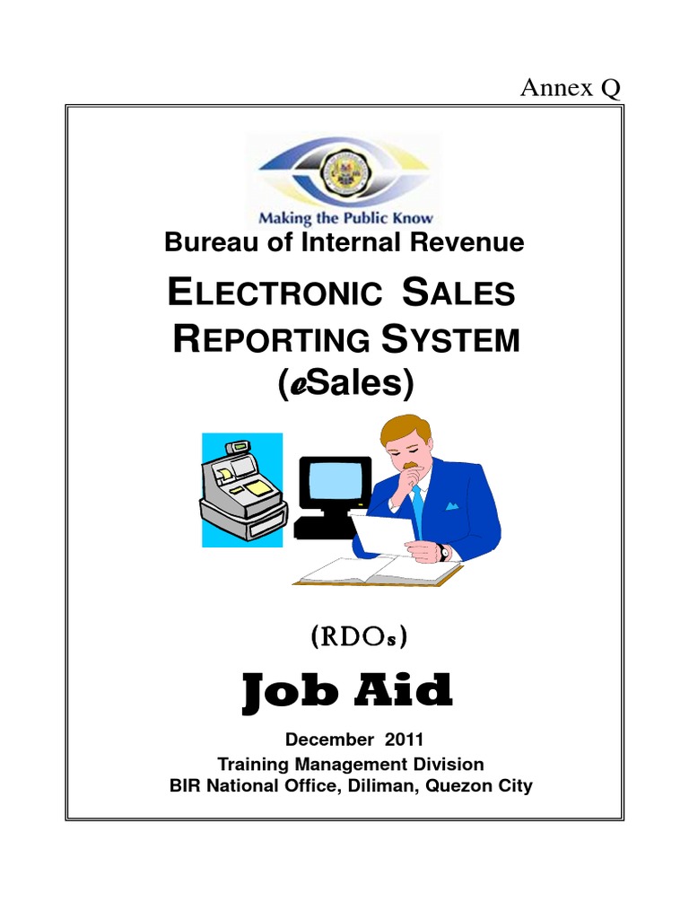 ESales (RDO) Job Aid | PDF | Web Page | Login