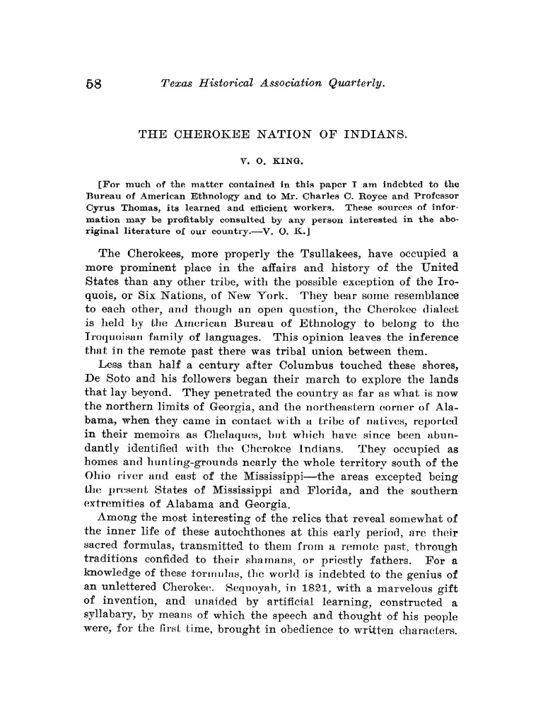 The Cherokee Nation of Indians - King 1898 | PDF | Cherokee | Native ...