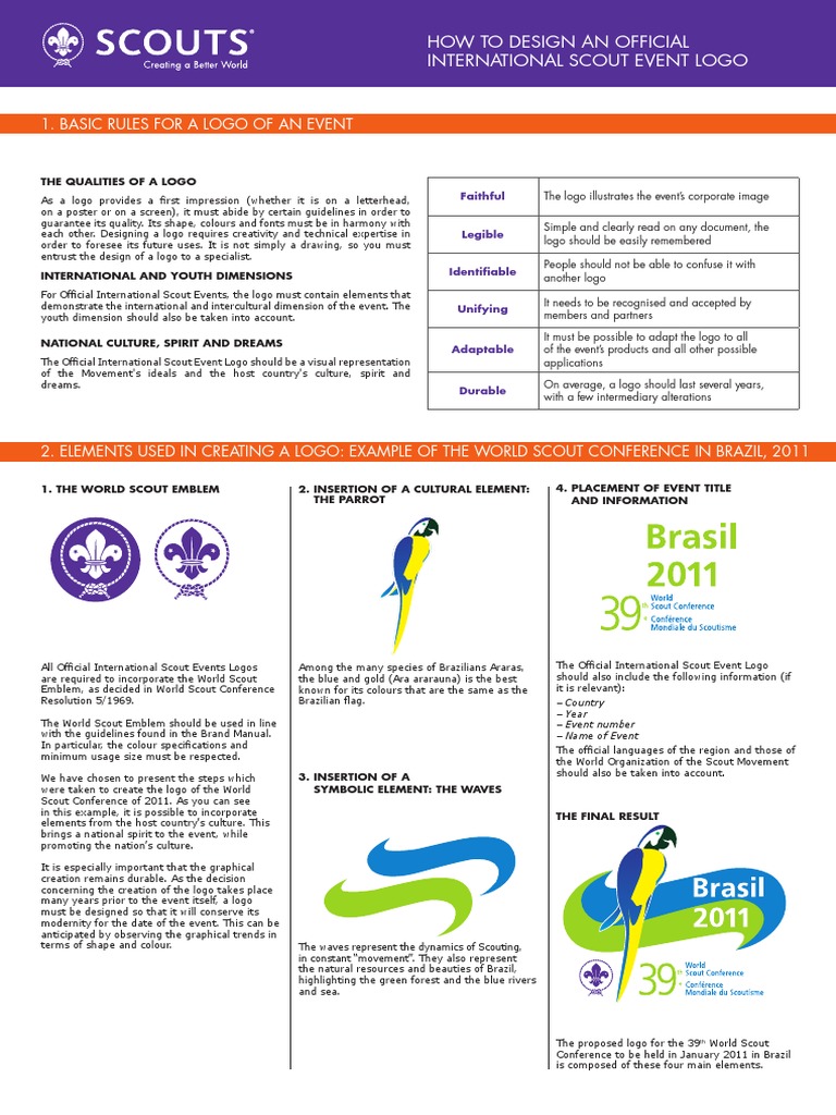 Guidelines Int Scout Event Logos - EN | PDF | Logos